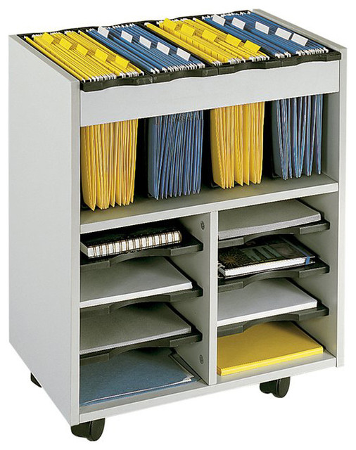 Safco Go Cart Mobile Metal Hanging Files Cart with 6 Pull-Out Shelves ... Safco Go Cart Mobile Metal Hanging Files Cart with 6 Pull-Out Shelves ...