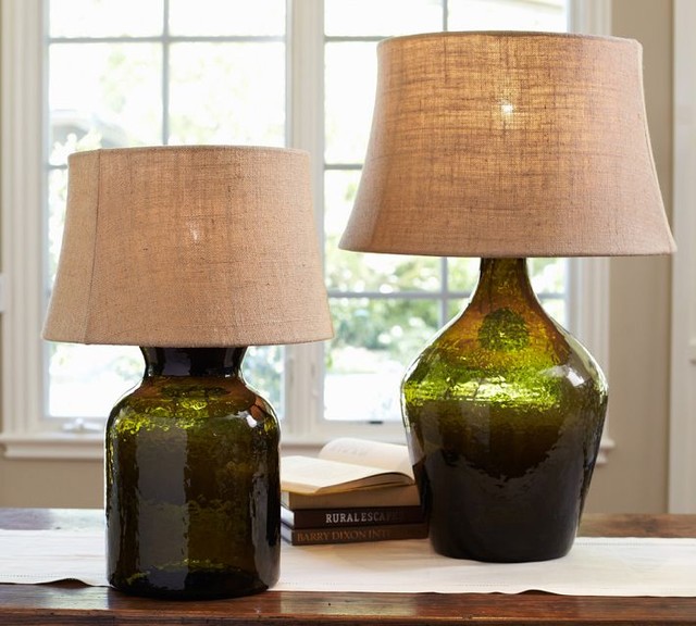 Clift Glass Table Lamp Base Green Contemporary Lamp Bases By Pottery Barn