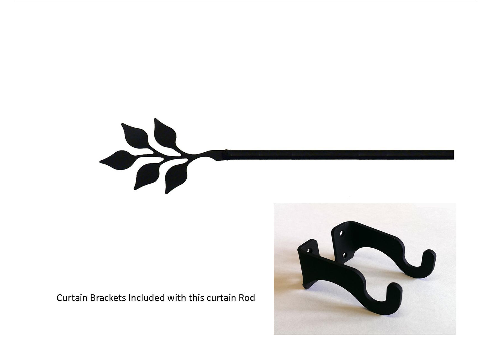 Leaf Curtain Rod, 35" - Contemporary - Curtain Rods - by Ami Ventures ...