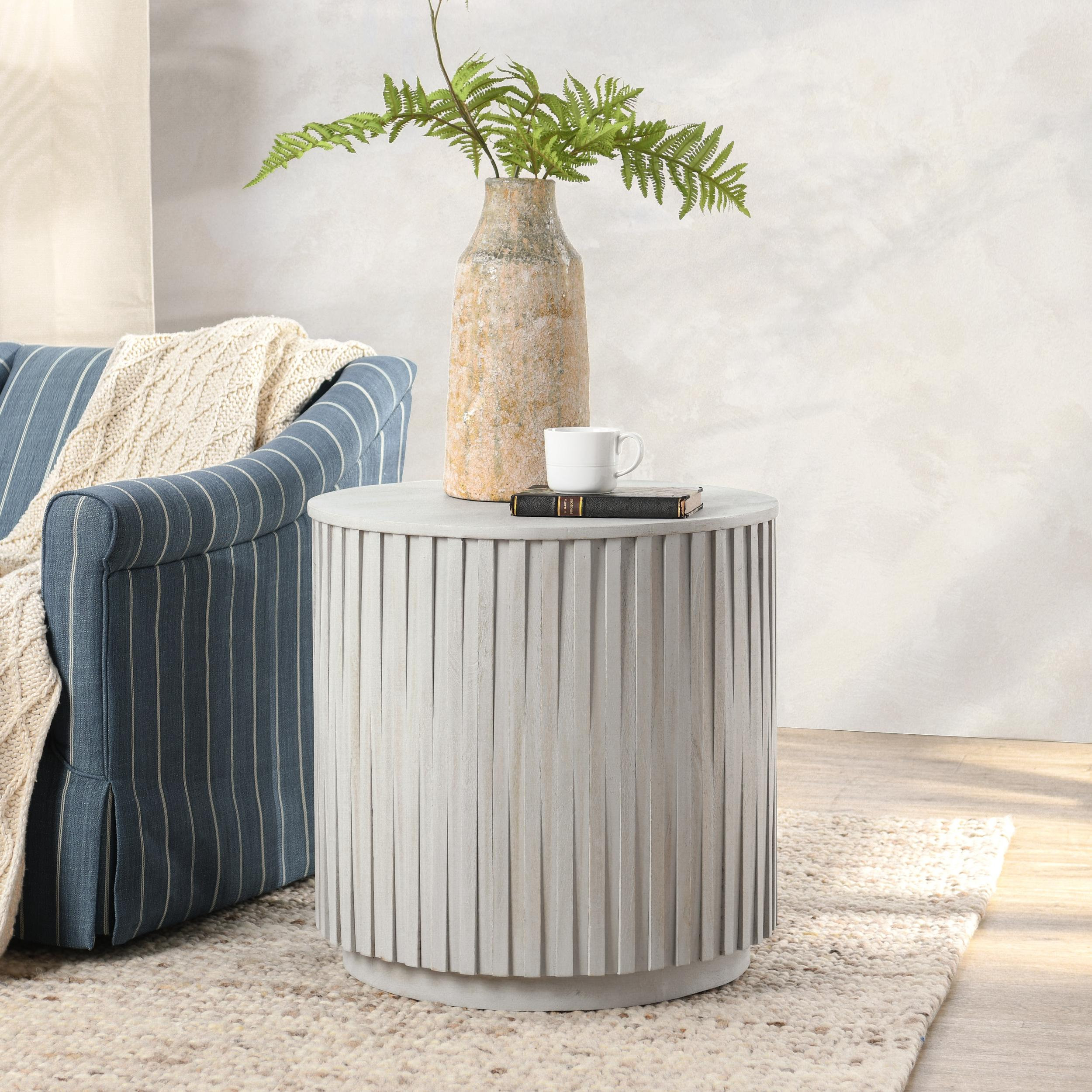 Maya Round End Table By Kosas Home - Farmhouse - Side Tables And End ...
