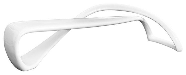 Modern White Mobius Bench, 75"Lx28.5"Wx19"H - Contemporary - Accent And ...
