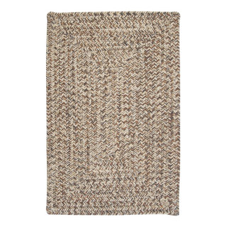 Corsica - Storm Gray 3' square, Square, Braided - Beach Style - Area ...