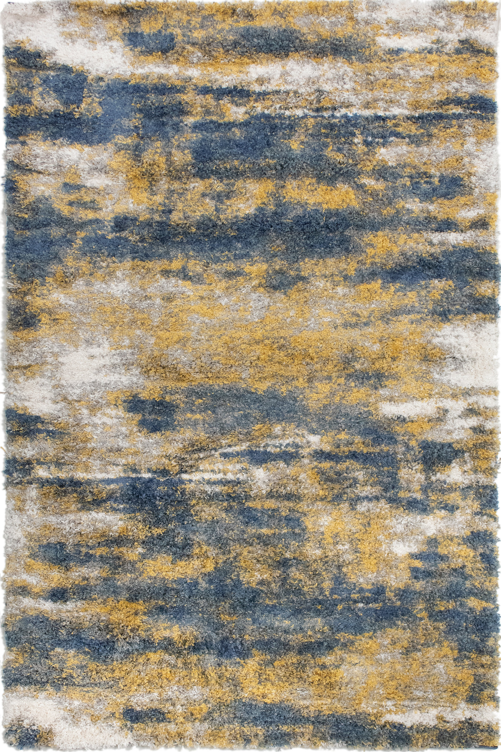 Noori Rug Shag Madison Blue/Gold Rug, 2'11" x 4'11" - Contemporary ...