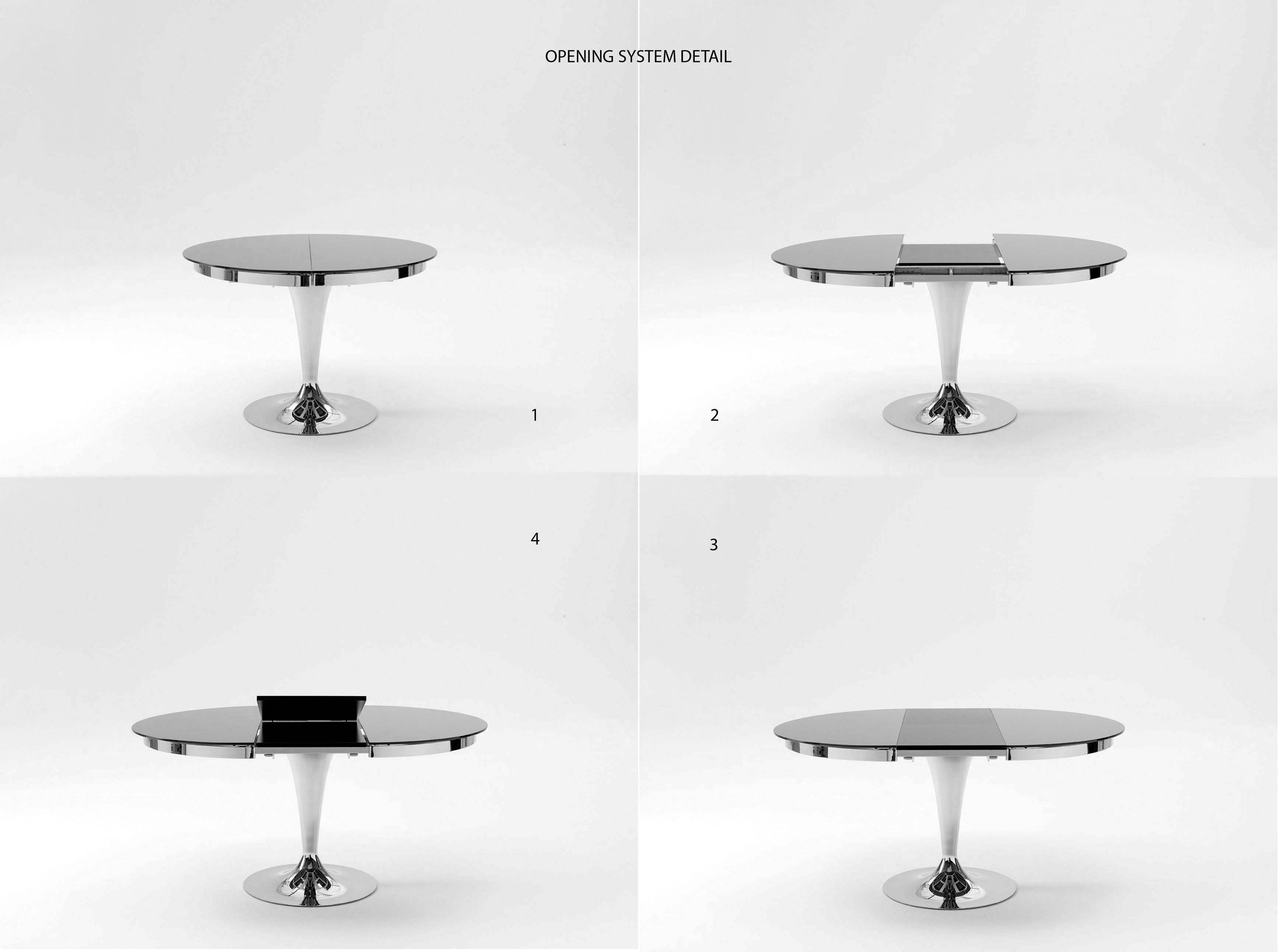ELISE Circular Dining Extendable Table - Midcentury - Dining Tables ...