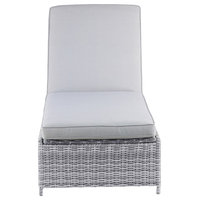 Elle Decor Vallauris Outdoor Chaise Lounge with Storage Grey - Tropical ...
