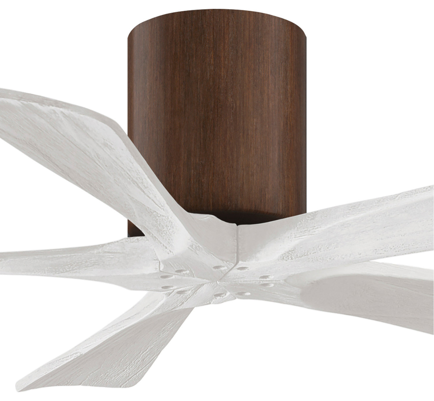 Irene-5H, Ceiling Fan, Walnut Tone Finish/Matte White Blades, 42 ...