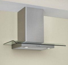 Offset Hood vent with no upper cabinets to hide it