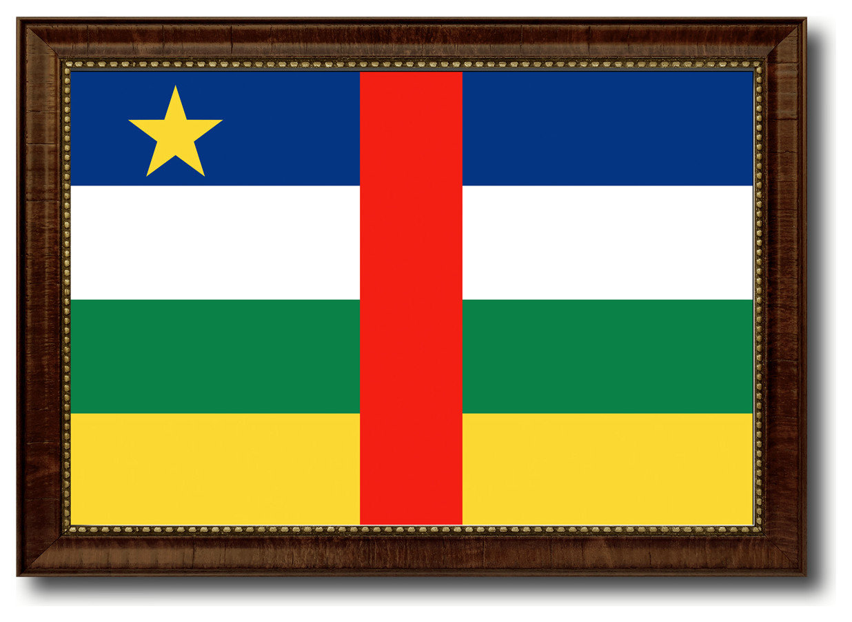 Central African Republic Country Flag Canvas Print, 15"x21", 27"x39 ...