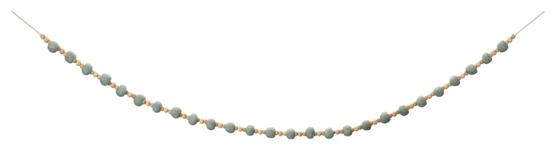 Wood Beaded String Garland, Set of 2 - Modern - Wreaths And Garlands ...