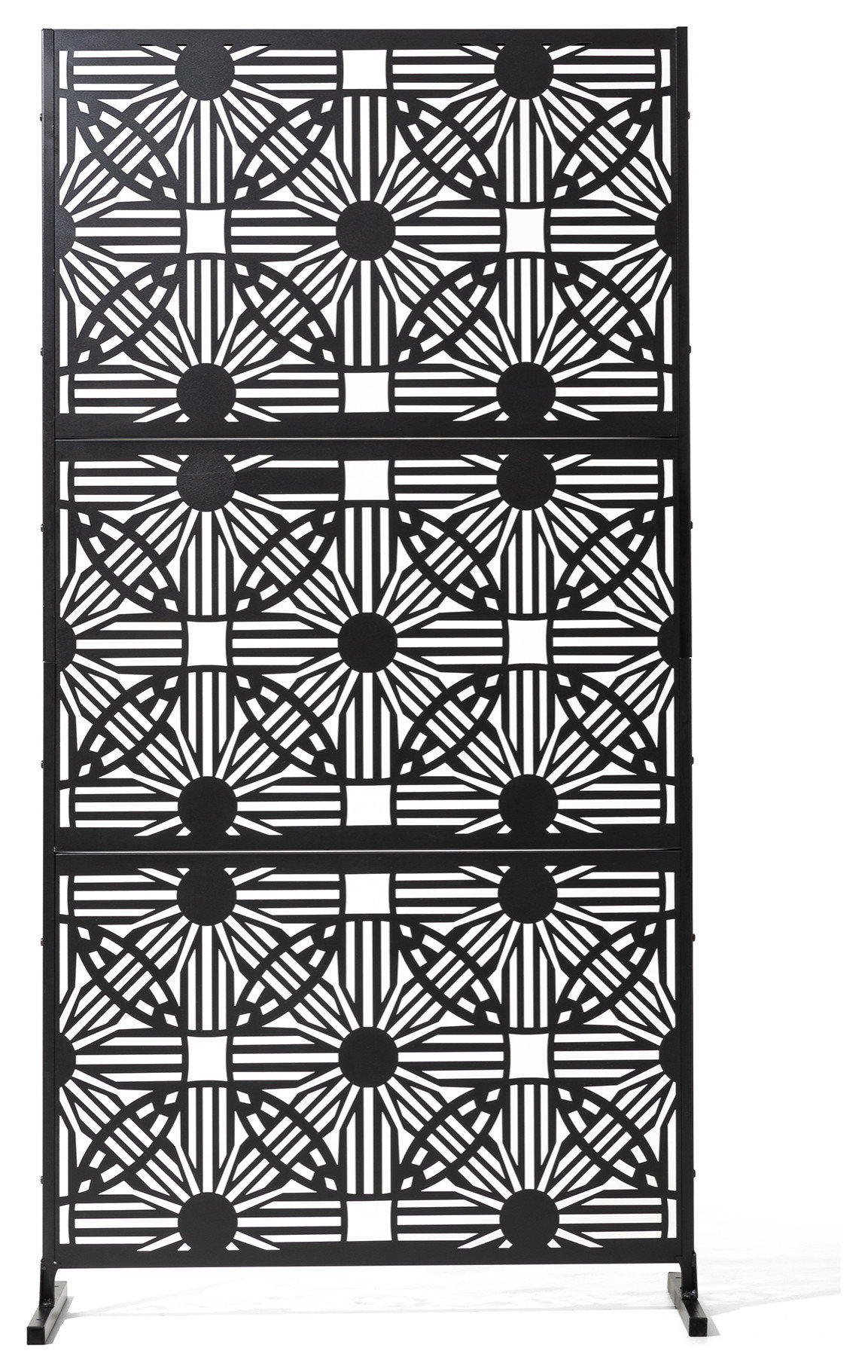 6ft Galvanized Steel Privacy Screen Fence - Transitional - Screens And ...