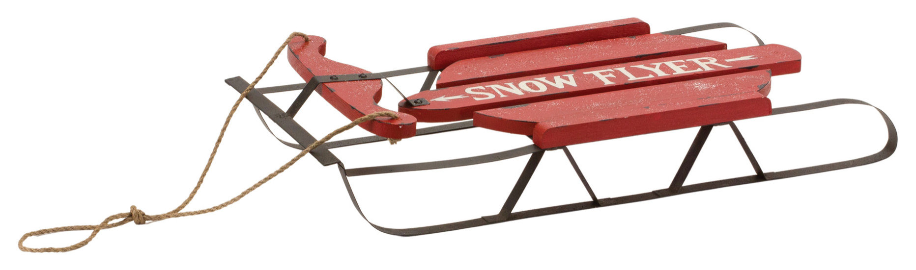 Vintage Wooden Snow Sled, Set of 2 - Rustic - Holiday Accents And ...