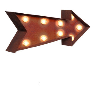 Vintage Retro Lights and Signs Arrow - Contemporary - Novelty Signs ...