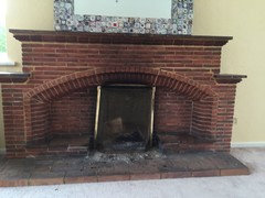 1950s redbrick fireplace - makeover ideas!