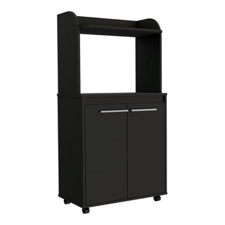 Kira Kitchen Kart -Kitchen -Black - Transitional - Kitchen Islands And ...