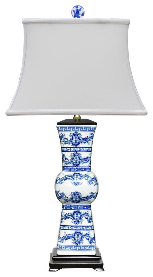 Blue and White Style Porcelain Table Lamp, 27" - Table Lamps - by ...