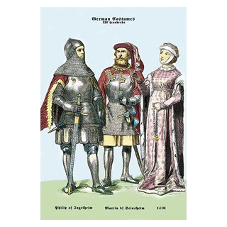 German Costumes: Philip of Ingelheim and Martin of Seineheim, 24" x 36 ...