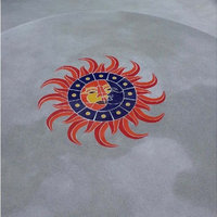 Sun & Moon Medallion 2 Ceramic Swimming Pool Mosaic, 60"x60 ...