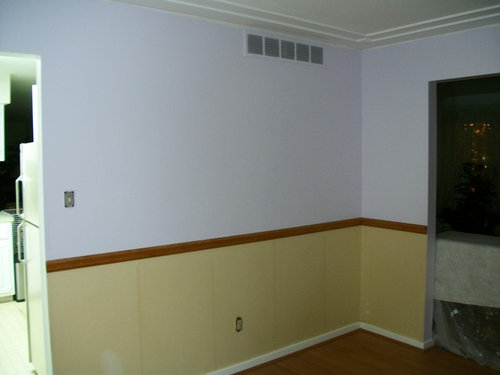 Help !! Need ideas on how to finish bottom half of wall in dining room.