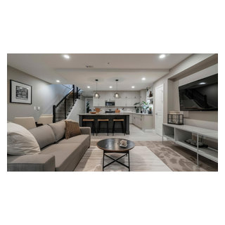 Modern-Contemporary-Minimalist-Basement Design-England - Contemporary - Living Room ...
