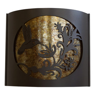 Hummingbird Decorative Sconce, Facing Right, 14", 14 - Rustic - Wall ...