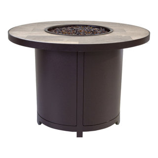 36" Round Capri Chat Height Fire Pit - Fire Pits - by OW Lee | Houzz