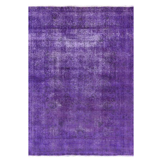 Overdyed Handmade 7'x9' Area Rug, W2635, 6'6"x9'1" - Contemporary ...