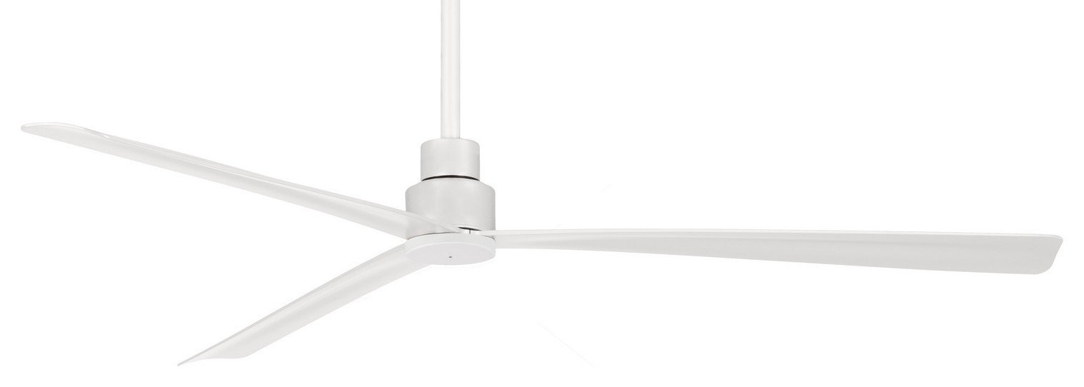 Simple 65" 65" Ceiling Fan, Flat White - Transitional - Ceiling Fans ...