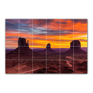 Sunset Ceramic Tile Wall Mural HZ500994, 72" Wide x 48" High ...
