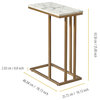 Versanora Marble-Look C Shape Side Table - Contemporary - Side Tables ...