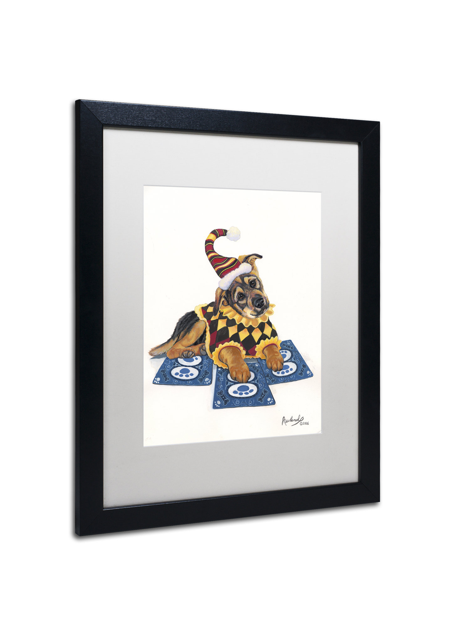 Jenny Newland 'Joker 2' Matted Framed Art, 20x16 - Contemporary ...