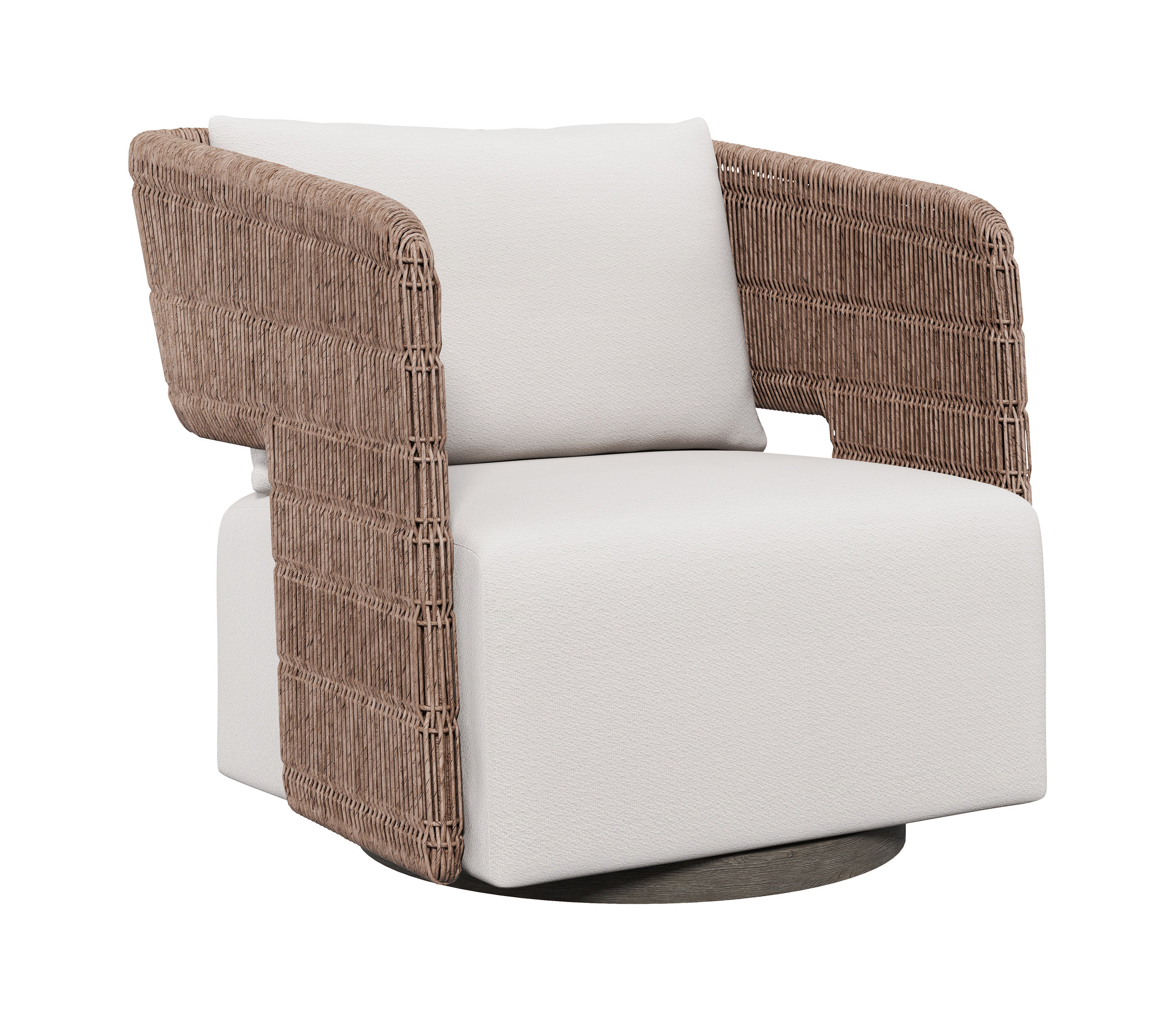 Bernhardt Maldives Outdoor Swivel Chair, 29"W x 28"D x 31.75"H ...