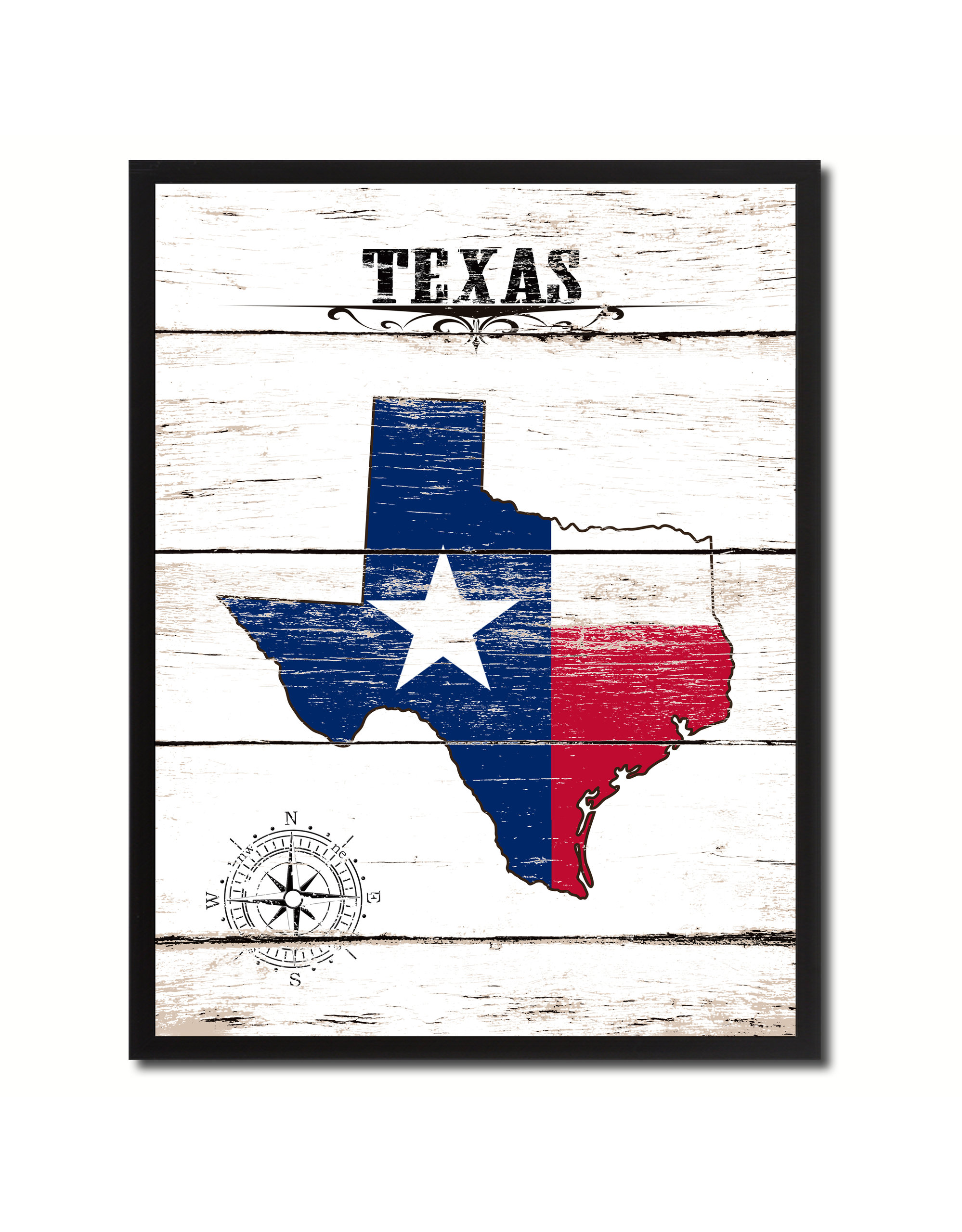 Texas State Flag Canvas, 28"x37", 28"x37" - Contemporary - Prints And ...