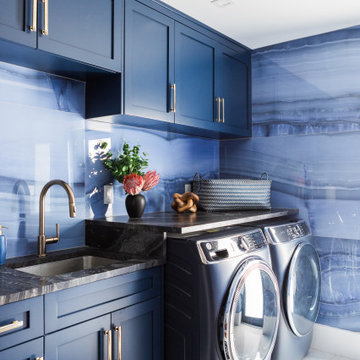 75 Blue Laundry Room Ideas You'll Love - June, 2025 | Houzz
