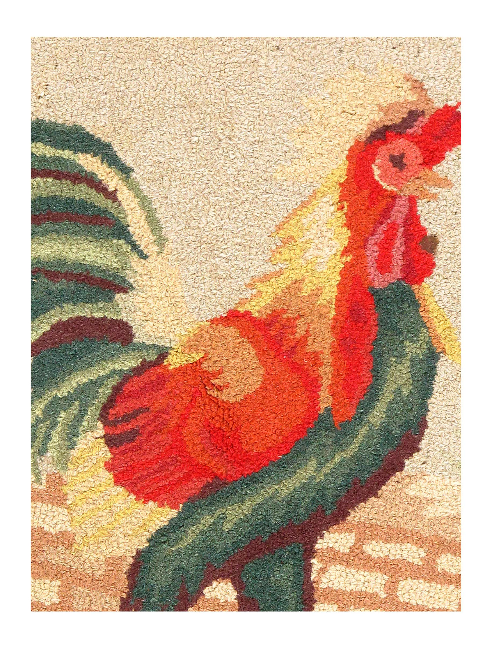 Antique American Hooked Round Rug 3'x3' - Farmhouse - Area Rugs - by ...