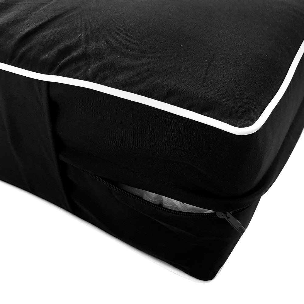 |COVER ONLY| Outdoor Contrast Trim 6" Full Daybed Fitted Sheet ...