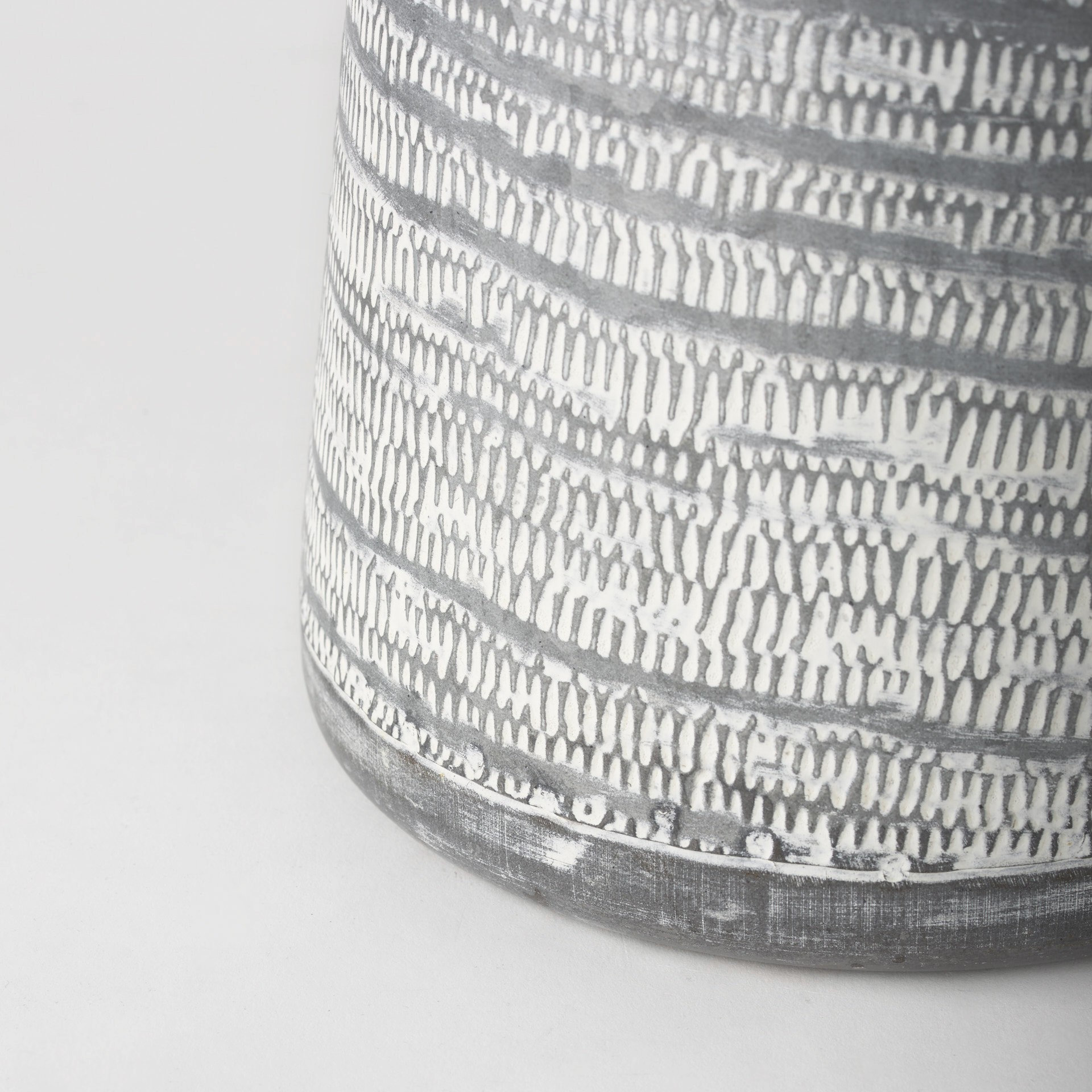Gray and White Patterned Metal Jug - Farmhouse - Vases - by UStradeENT ...