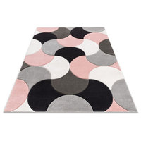 Well Woven Good Vibes Helena Modern Abstract Geometric Blush Pink Area ...