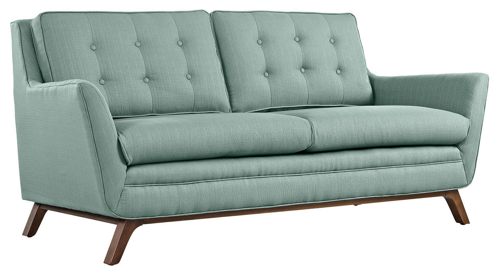 Modern Laguna Beguile Upholstered Fabric Loveseat, 36"Lx71.5"Wx34.5"H ...