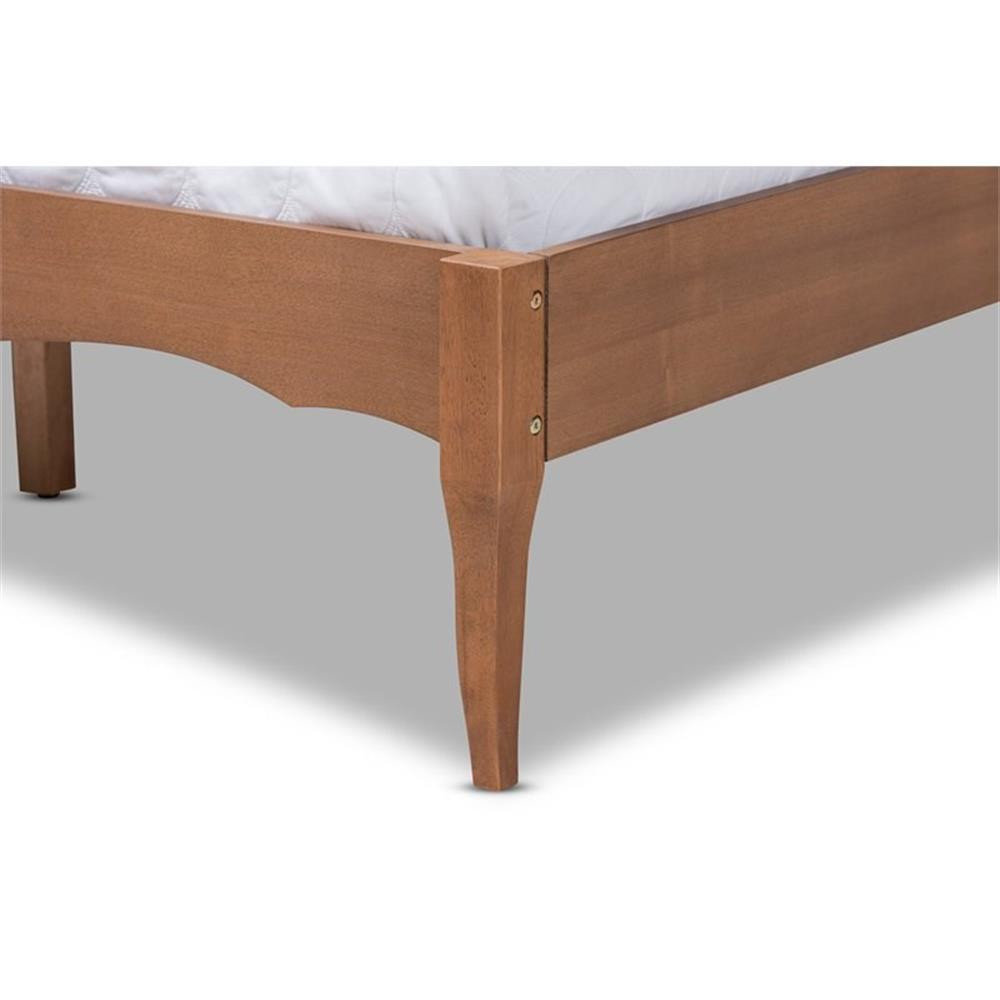 Baxton Studio Marieke Full Size Ash Brown Finished Wood Platform Bed ...