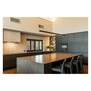 Sophisticated, Moody Aesthetic New Build - Contemporary - Kitchen ...