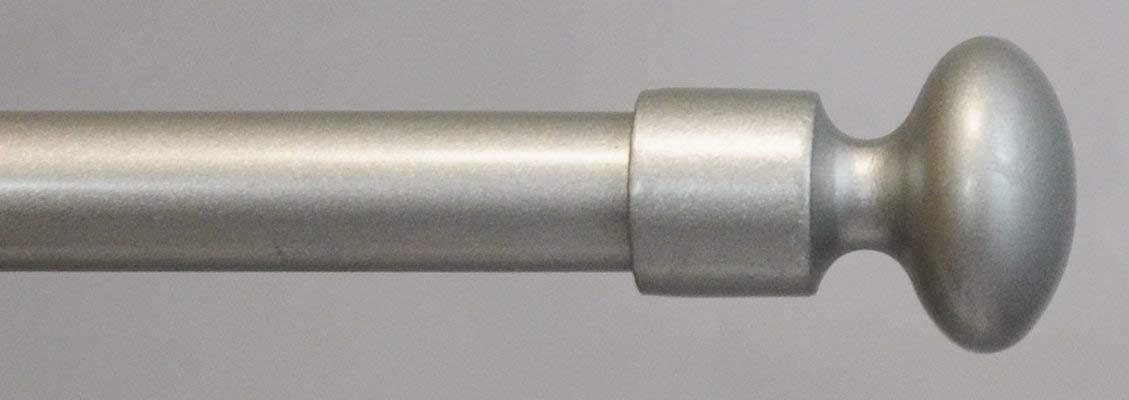 Adjustable Oval Finial Curtain Rod, 5/8", 28"-48" - Traditional ...