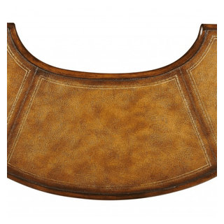 Classic Crescent Shape Leather Top Desk - Traditional - Desks And ...