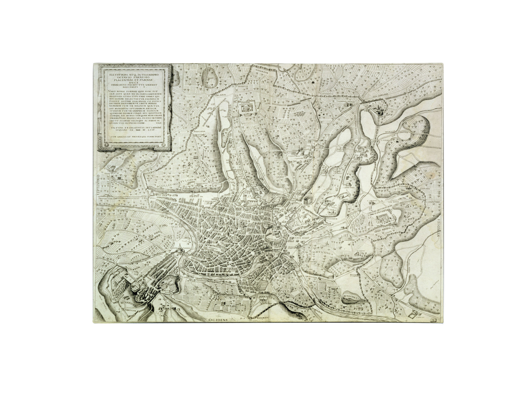 'Map of the City of Rome, 1557' Canvas Art by Antonio Lafreri, 18" x 24 ...