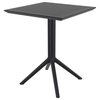 Sky Square Folding Table 24 inch Black - Contemporary - Outdoor Dining ...