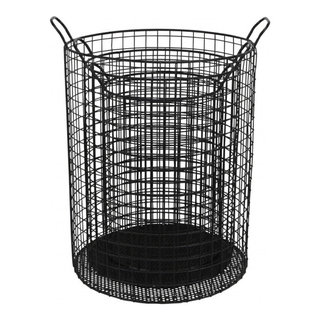 Set of Three Metal Wire Storage Baskets - Industrial - Baskets - by ...