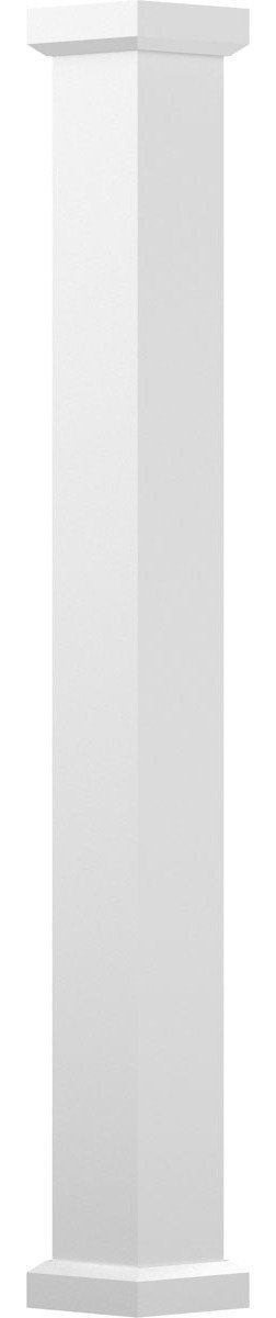6" x 8' Endura-Aluminum Empire Style Column, Square Shaft, Textured ...