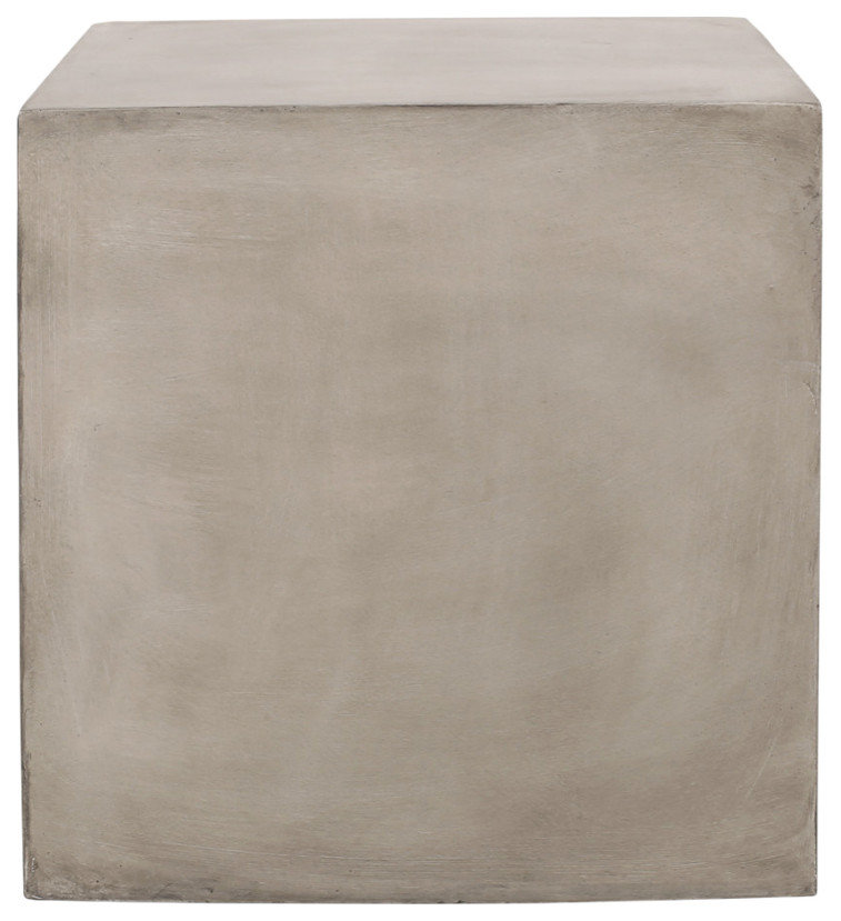 Ian Lightweight Concrete Side Table - Industrial - Outdoor Side Tables ...