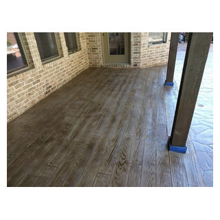 STAMPED CONCRETE WOOD PLANK PATTERN - Dallas | Houzz