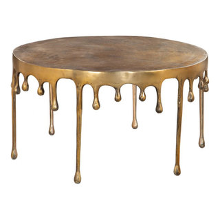 Drip Coffee Table, Antique Brass - Contemporary - Coffee Tables - by ...