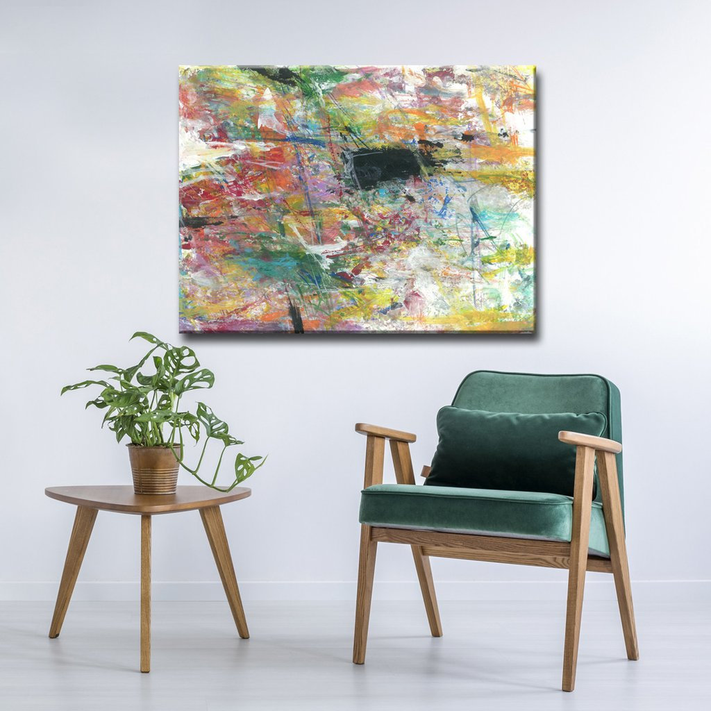 Max+E 'Technicolor Space' Canvas Art Print, 20"x30" - Contemporary ...